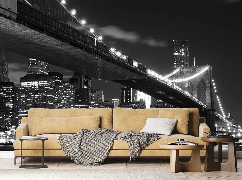 Fototapeta na míru Brooklynský Most v Noci | Vliesová fototapeta na zed' | DFTNS2469