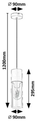 Rabalux 72051 - Lustr na lanku RONNO 1xE27/25W/230V
