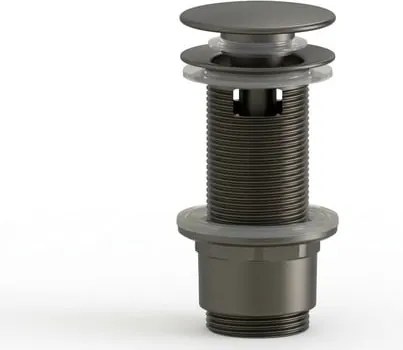 Výpusť k umyvadlu 5/4 SAT Aurum 7,2 cm, gun metal matná, plast SATAUCCXBGM