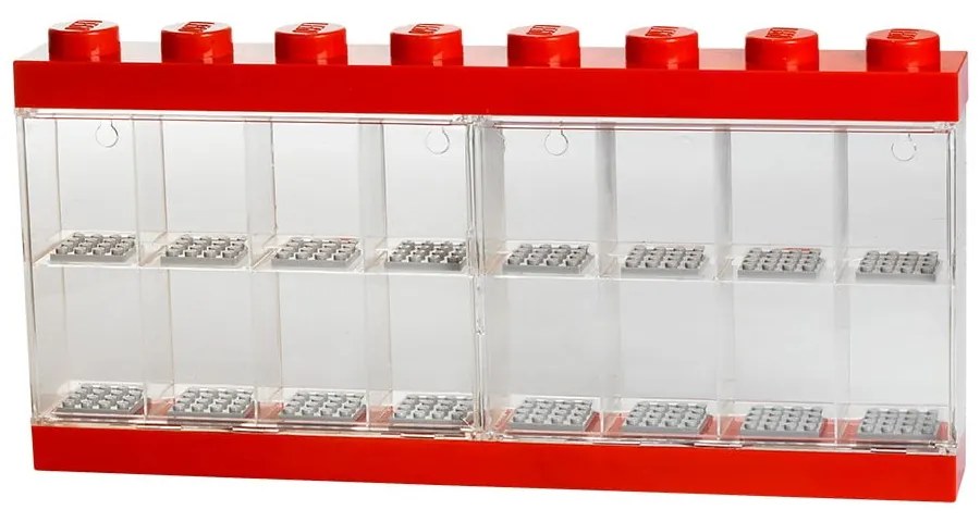 Červená sběratelská skříňka na 16 minifigurek LEGO® Biano.cz