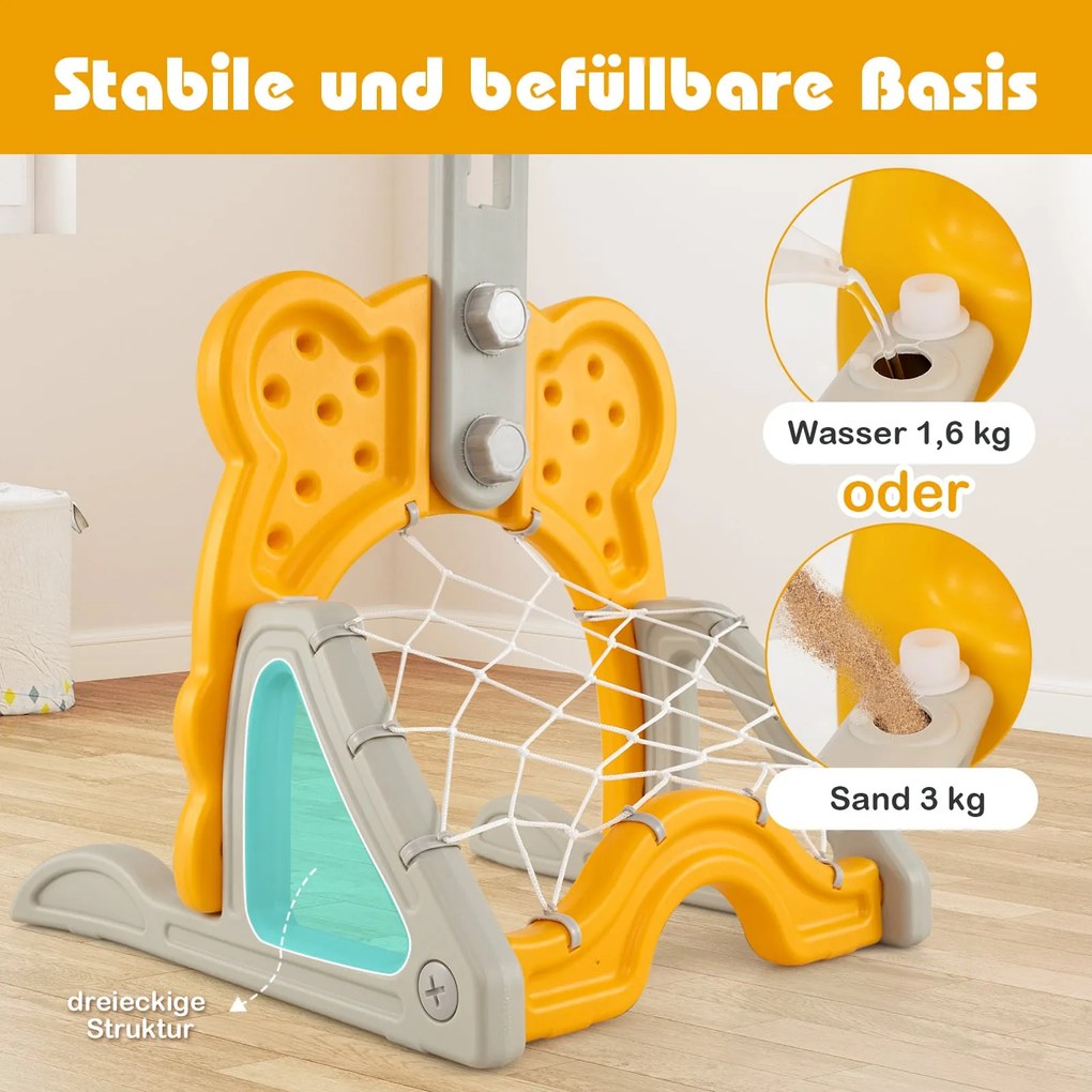 Costway 4 ve 1 Activity Center s basketbalovou a fotbalovou brankou a házením