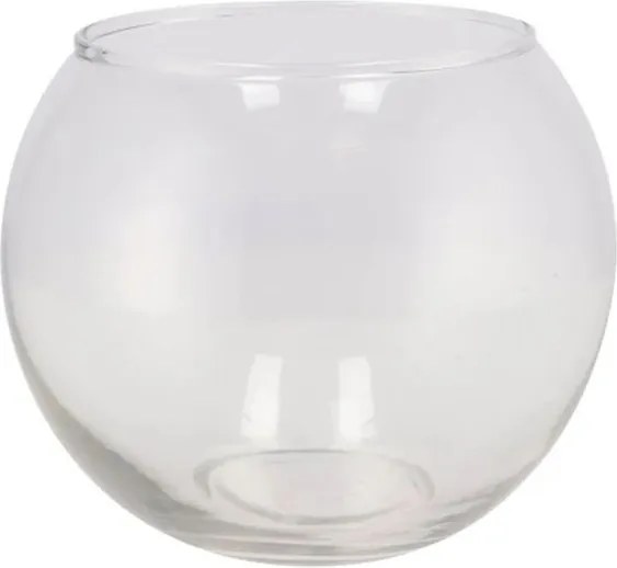Baňatá skleněná váza Sphere transparent - Ø 17*14 cm