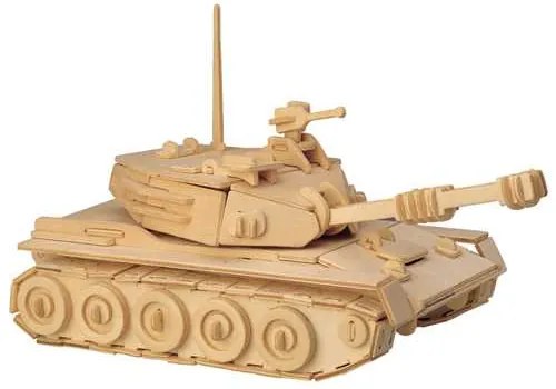 Woodcraft construction kit Woodcraft Dřevěné 3D puzzle Tank