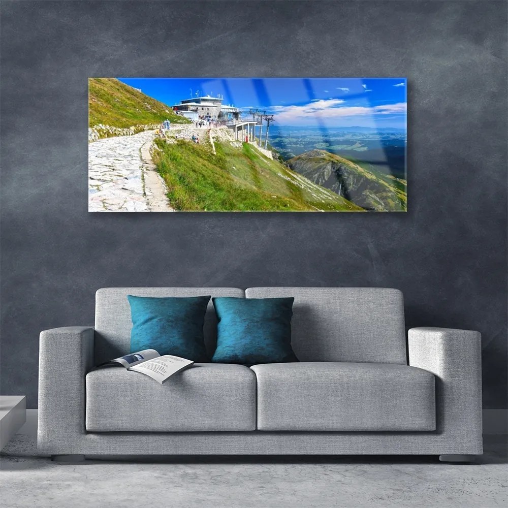 akrylový obraz Hory Stezka Krajina 125x50 cm