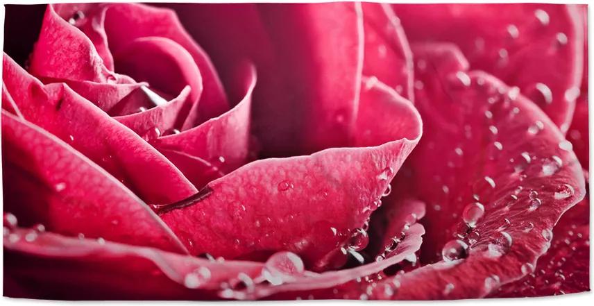 Ručník - Detail růže 70x140 cm