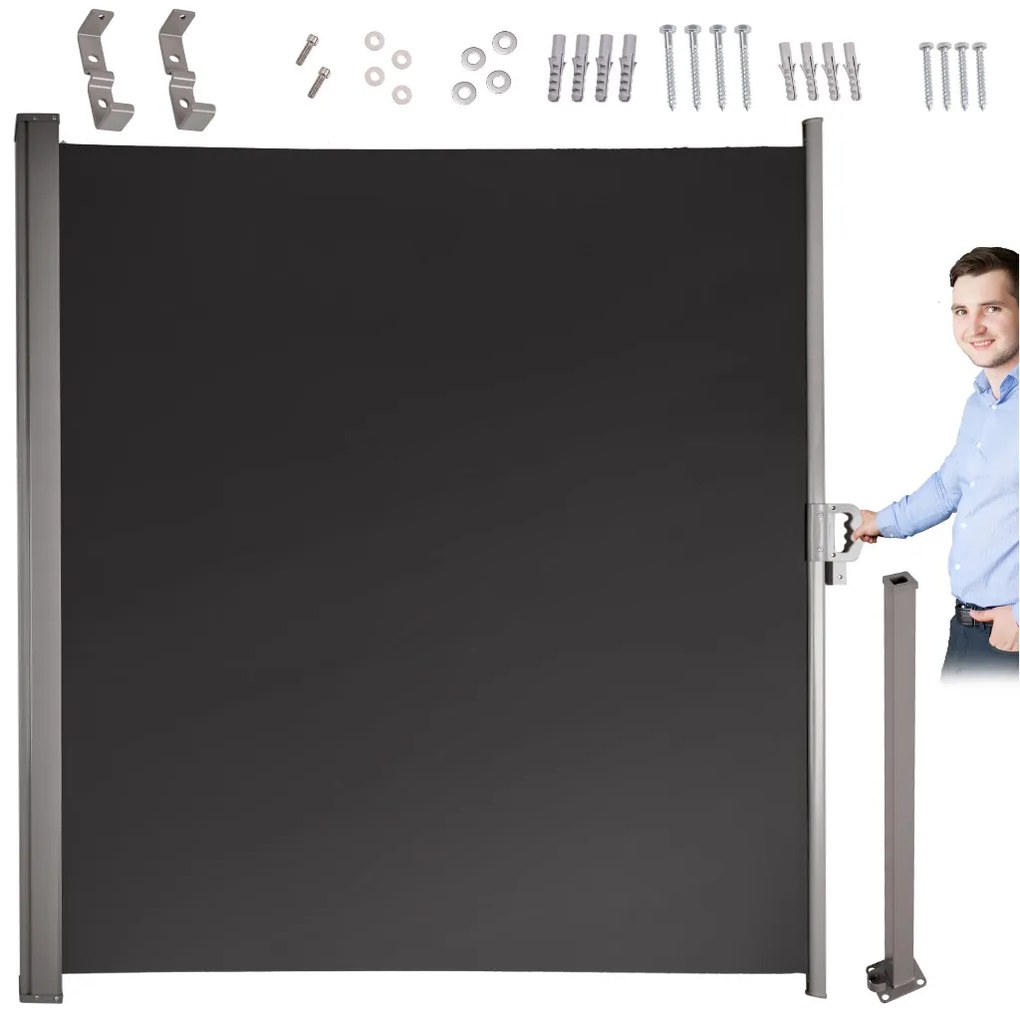 Creative Corner Markýza na boční terasu LUARO se stahovací zástěnou 160 x 300 cm