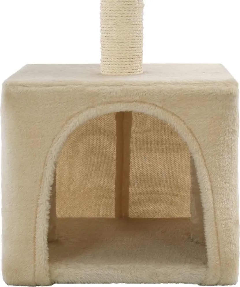 Škrabadlo pro kočky sisalové sloupky 55 cm béžové 170539