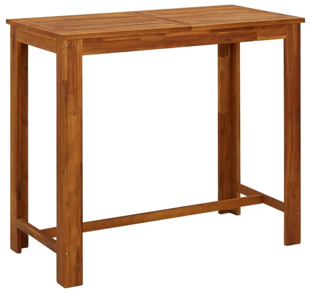 246664 vidaXL Barový stůl z masivního akáciového dřeva 120 x 60 x 105 cm