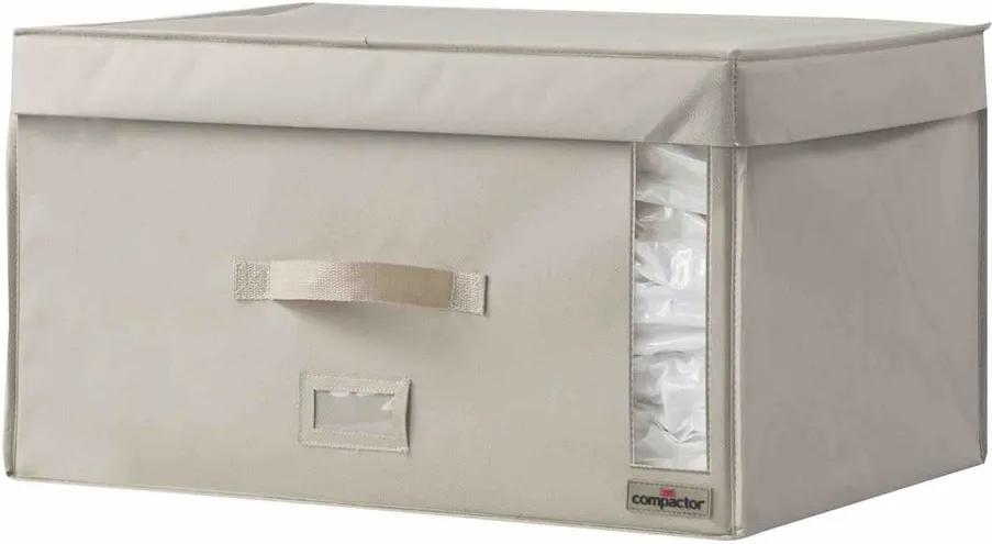 Béžový úložný box na oblečení Compactor XL Family, 40 x 30 cm | BIANO