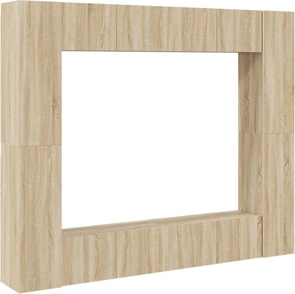 8dílný set TV skříněk dub sonoma kompozitní dřevo 3078965