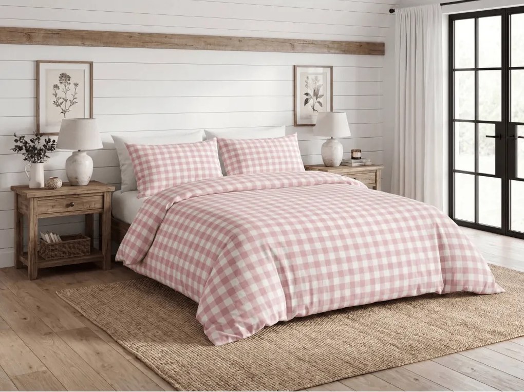 Bavlněné povlečení PINK CUBE růžové, 100% bavlna Rozměr povlečení: 70 x 90 cm | 140 x 200 cm