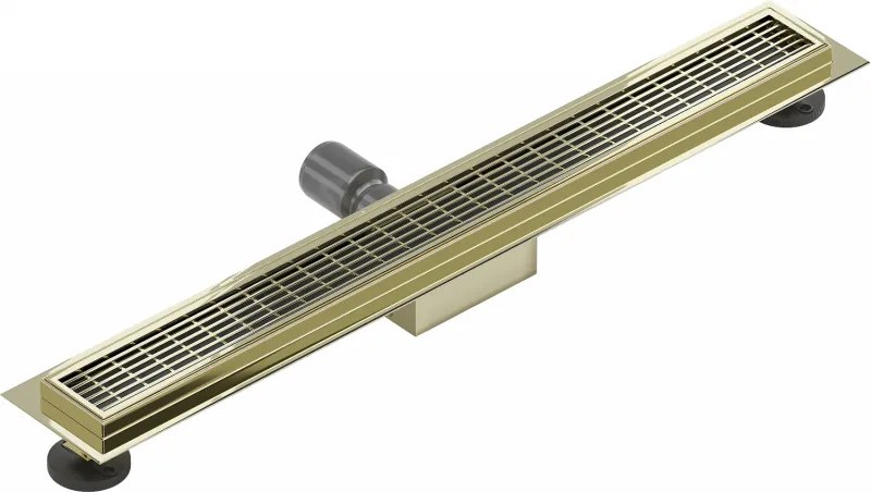 Mexen Flat M33 nerezový sprchový žlab 50 cm, zlatá, 1533050-15