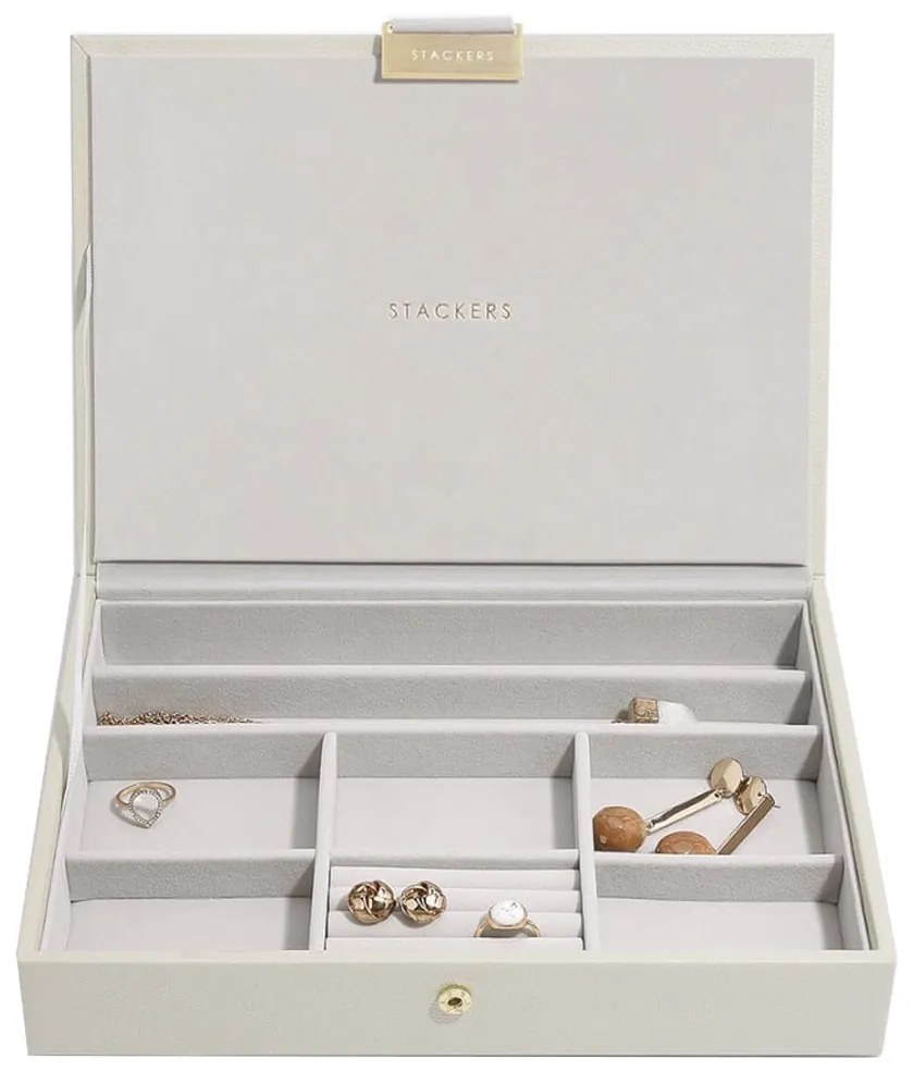 Stackers, Šperkovnice Oatmeal Classic Jewellery Box Lid | krémová 75600
