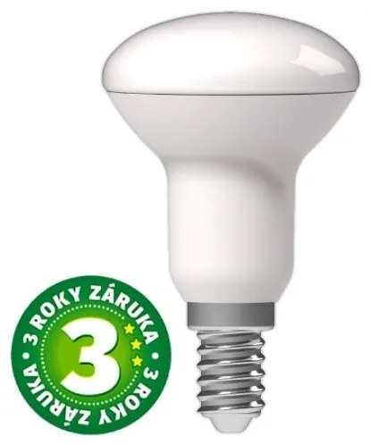 Prémiová LED žárovka E14 4,9W 470lm R50 teplá, ekv. 40W, 3 roky