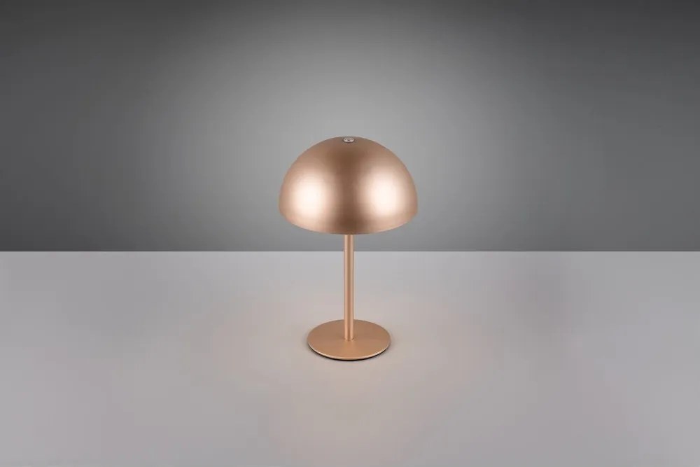 LED stolní lampa v bronzové barvě s kovovým stínidlem (výška 21 cm) Munoz – Reality