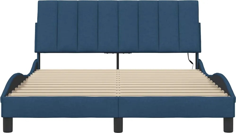 Rám postele bez matrace Hanko modrá 120x200 cm textil 3310453