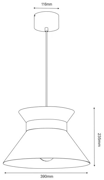 Lustr na lanku NORGE 1xE27/15W/230V černá/zlatá