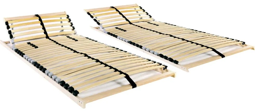 Lamelové rošty do postele 2 ks 28 lamel 7 zón 80 x 200 cm 3051423