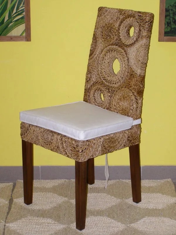 Ratan jídelní židle SEATTLE - mahagon + banánový list