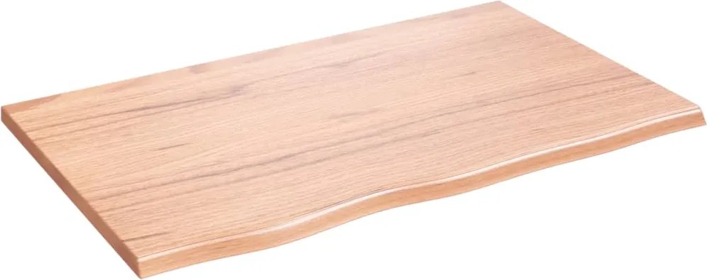 Koupelnová deska světle hnědá 80 x 50 x 2 cm ošetřený masiv 3156119