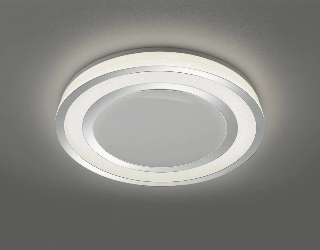 Trio Stropní LED svítidlo Noriaki hvězdná obloha průměr 59,5 cm chromové