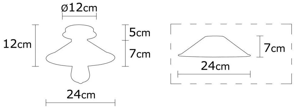 Stropní svítidlo BERCESTE, ⌀ 24 cm, vintage