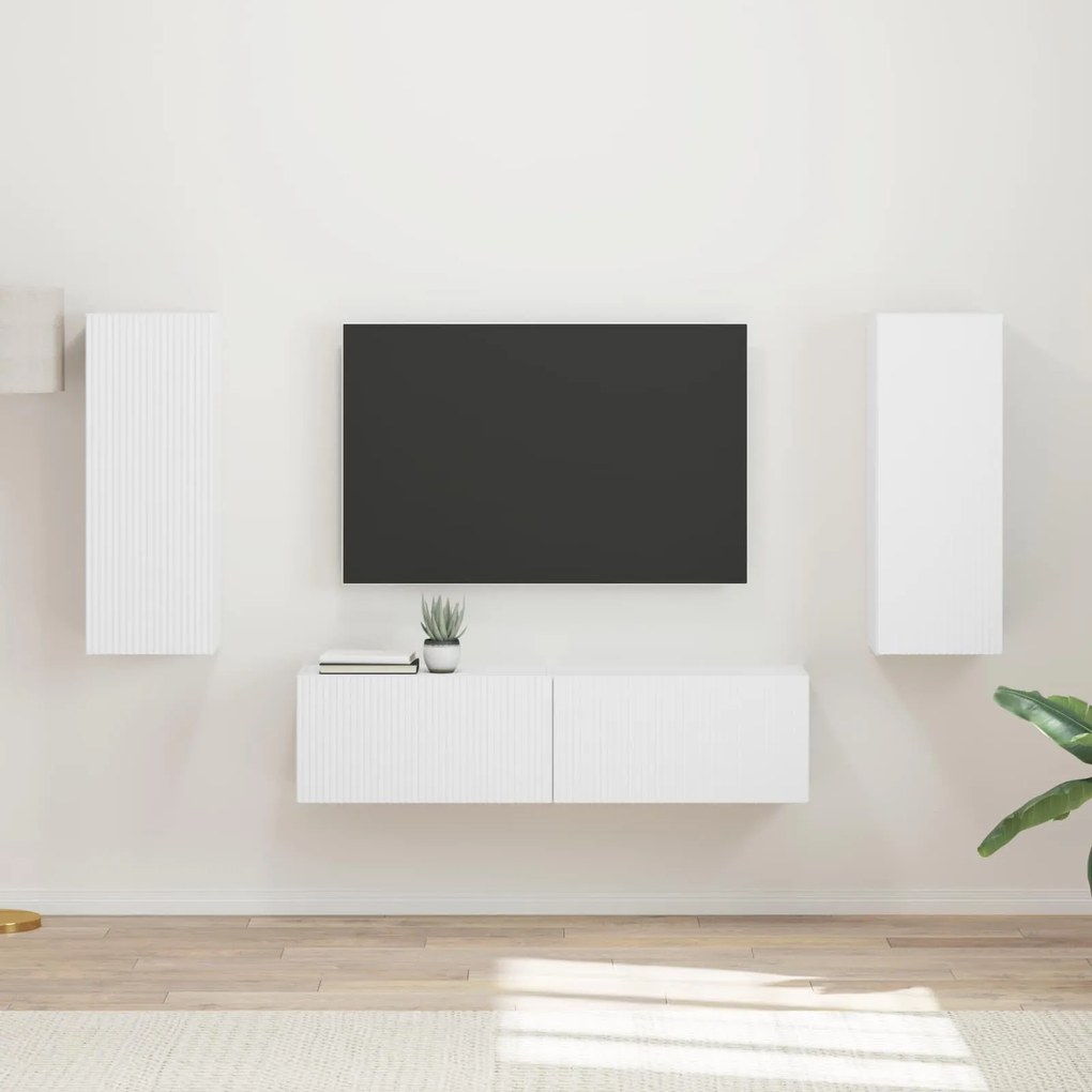 Sestava TV skříněk 2 ks Bílá Kompozitní dřevo 3408970