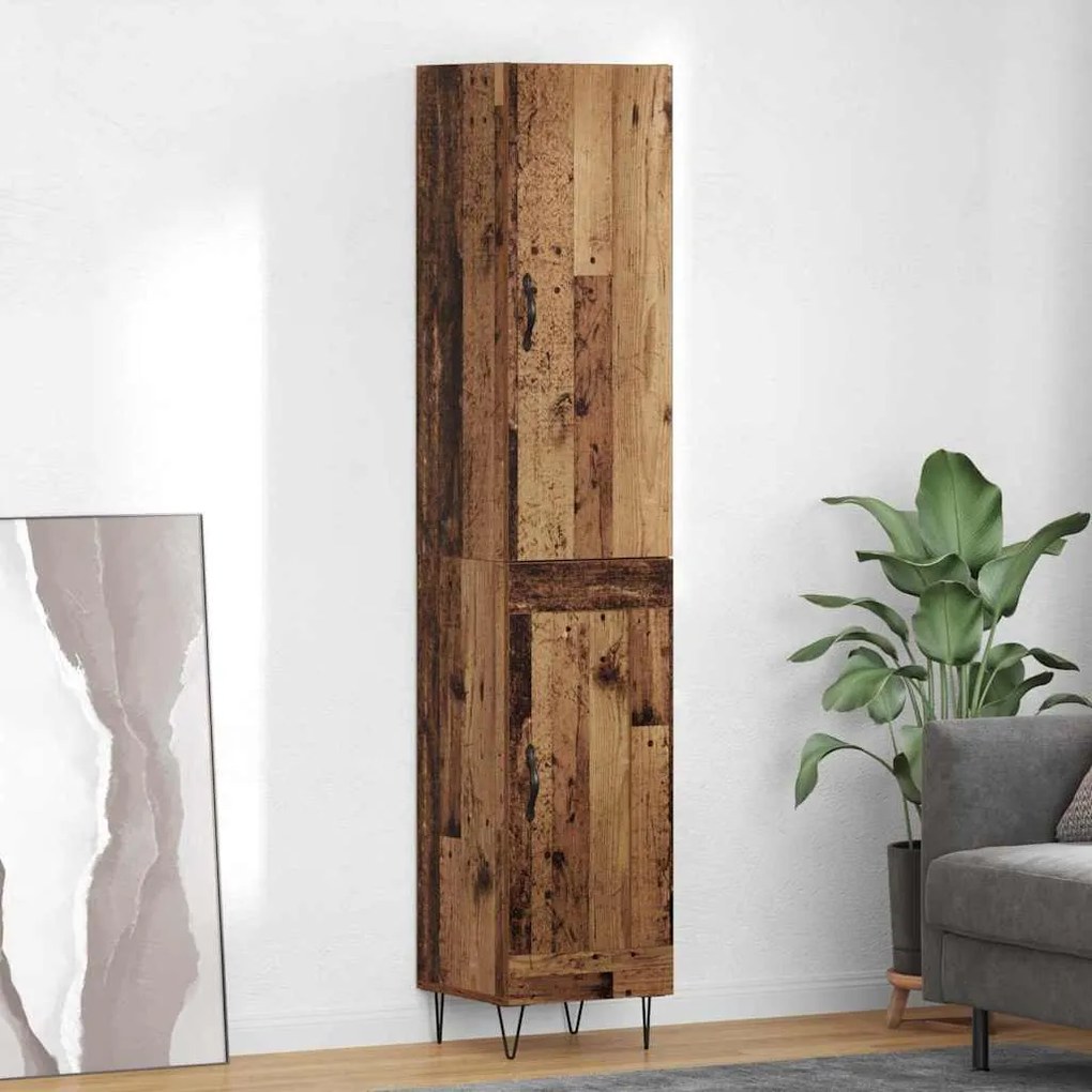 Vysoký bufet Staré dřevo 34,5 x 34 x 90 cm Kompozitní dřevo 3402721