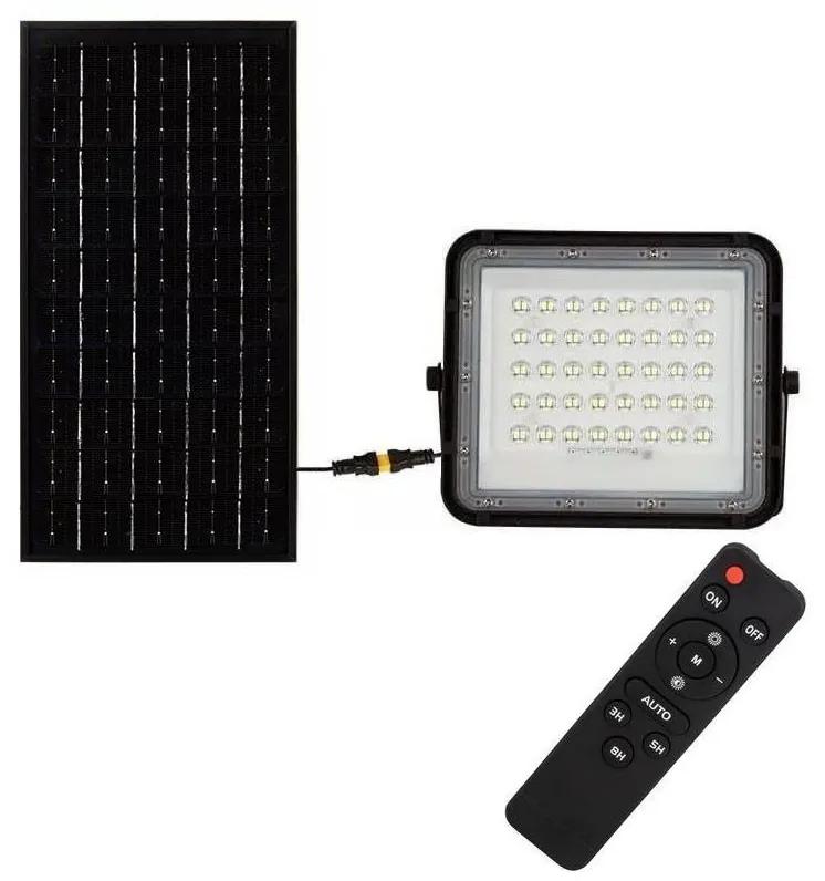 V-Tac LED Venkovní solární reflektor LED/10W/3,2V IP65 6400K černá + DO VT1357