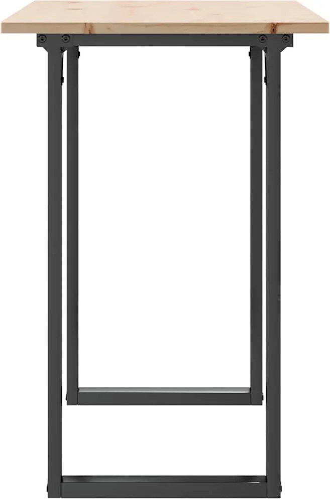 Jídelní stůl s O rámem 100 x 50 x 75 cm borové dřevo a ocel 3282675