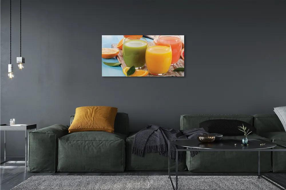 Obrazy na plátně Koktejly barevných skel 125x50 cm