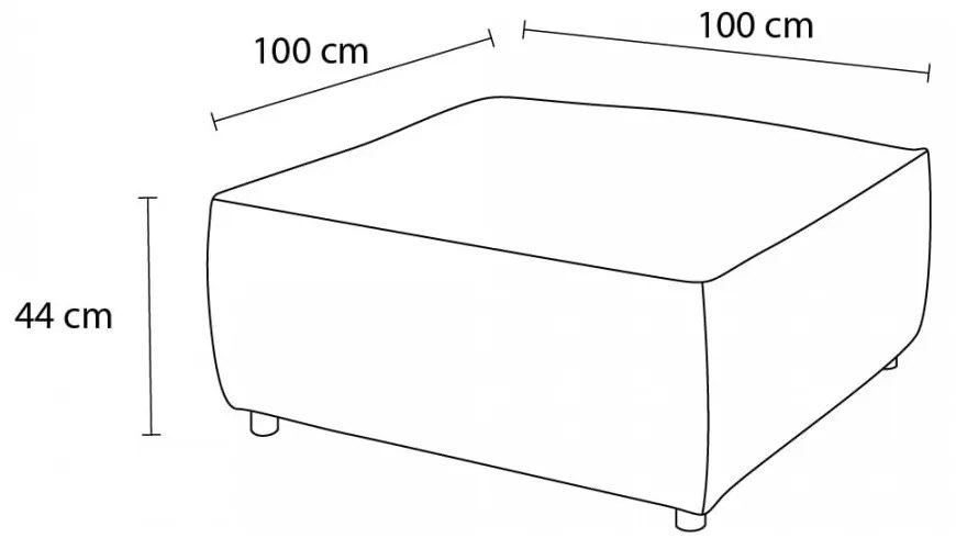 Tmavě šedá manšestrová podnožka Nihad modular – Bobochic Paris