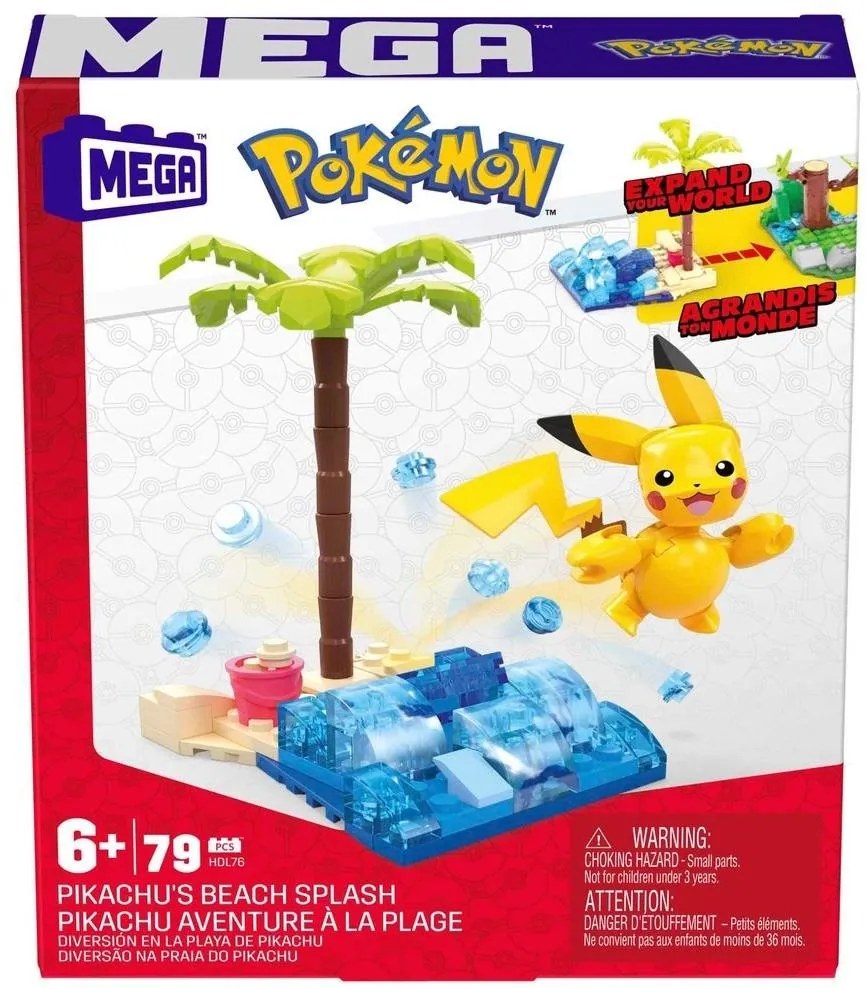 Stavebnice mattel mega bloks pokémon beach blast pikachu