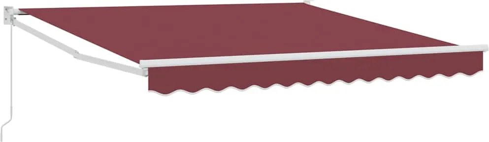 Ručně zatahovací markýza burgundská 300 x 250 cm 3215293