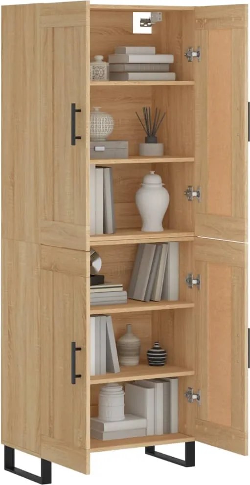 Skříň highboard dub sonoma 69,5 x 34 x 180 cm kompozitní dřevo 3199708