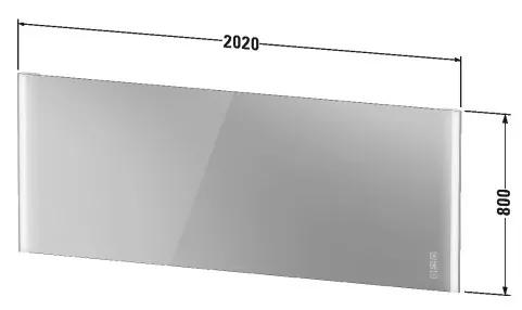 Duravit XViu - Zrcadlo s osvětlením, Icon verze, 2020x40 mm, champagne matná XV70490B1B1