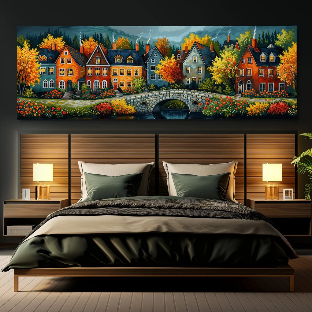 Obraz na plátně - Teplý podzim v Ariennu FeelHappy.cz Velikost obrazu (šířka x výška): 180 x 60 cm