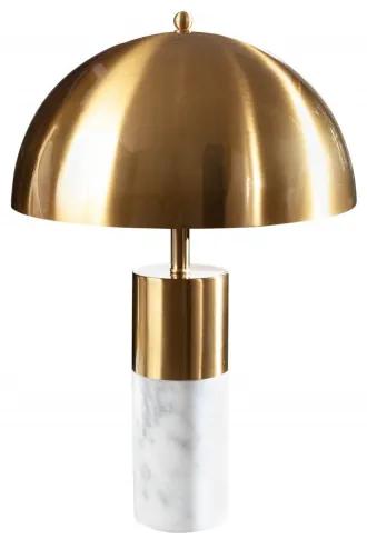Stolní lampa Burlesque zlatá mramorová bílá / 40778