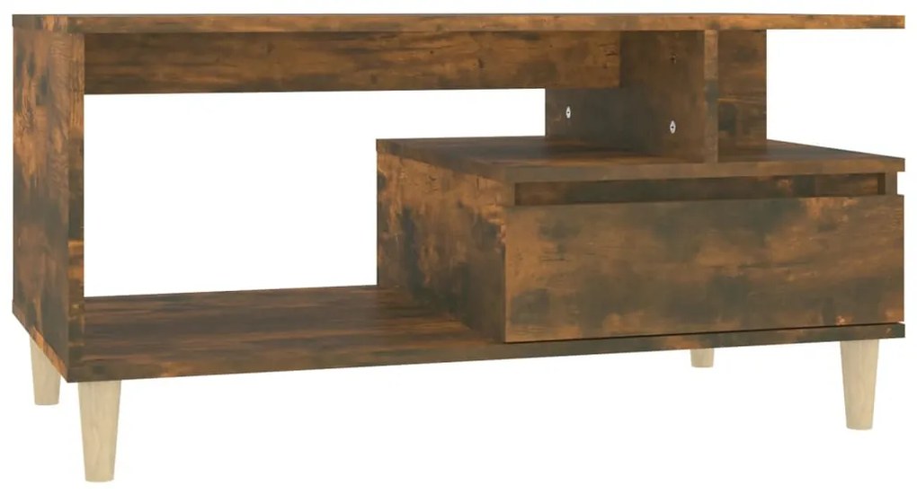 vidaXL Konferenční stolek kouřový dub 90x49x45 cm kompozitní dřevo