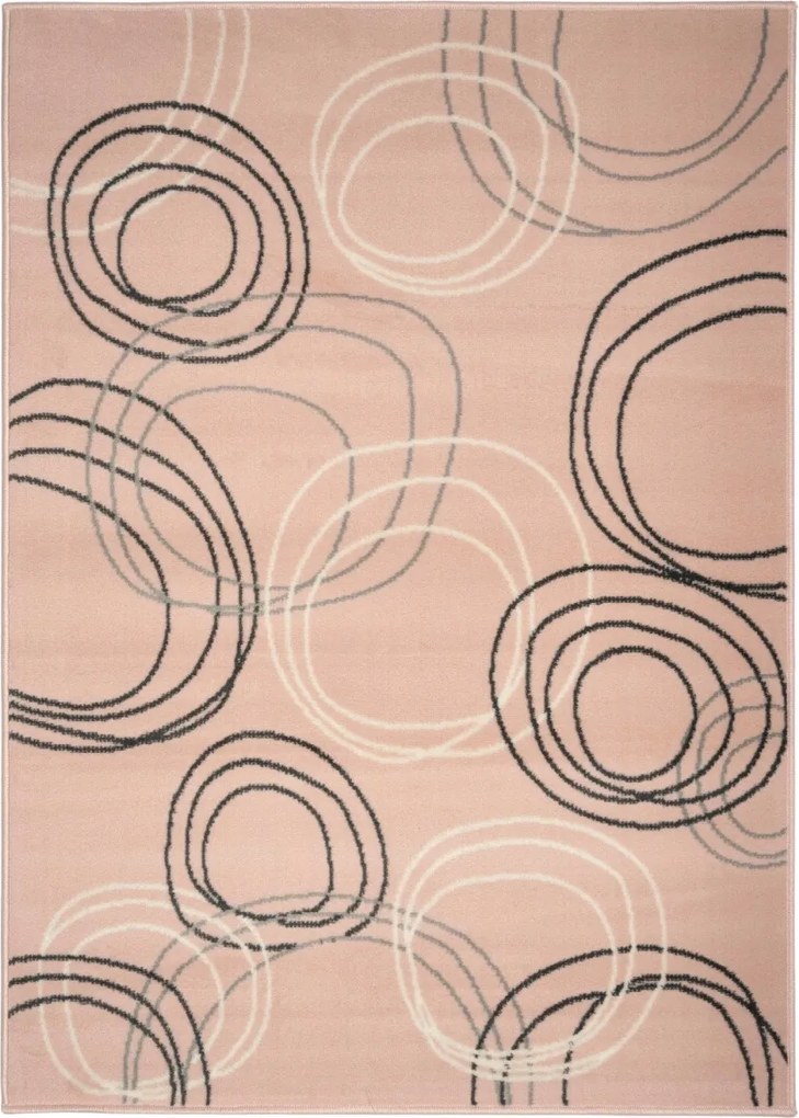 120x170 Kusový koberec Circles powder pink