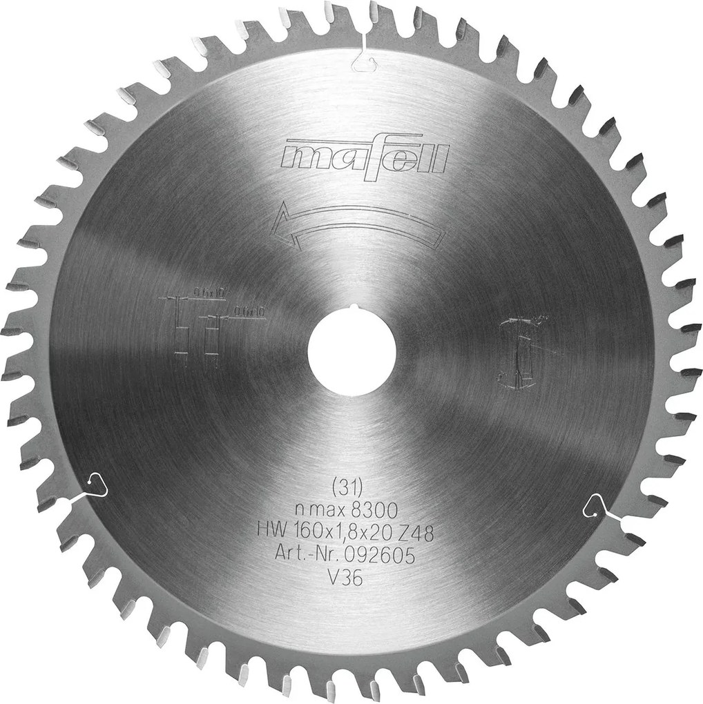 Mafell | Pilový kotouč na hliník a plast ø 160/20 mm Z48 2FZFA