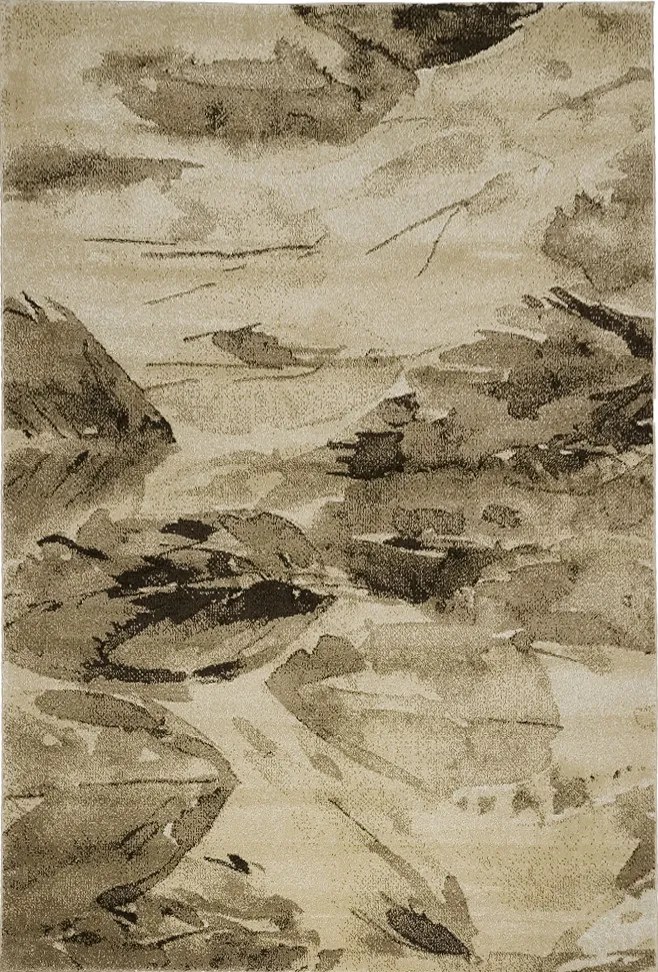 BE Koberec Wenus 7771 SAND – béžovo-hnědý obdélníkový Rozměr: 60x100 cm