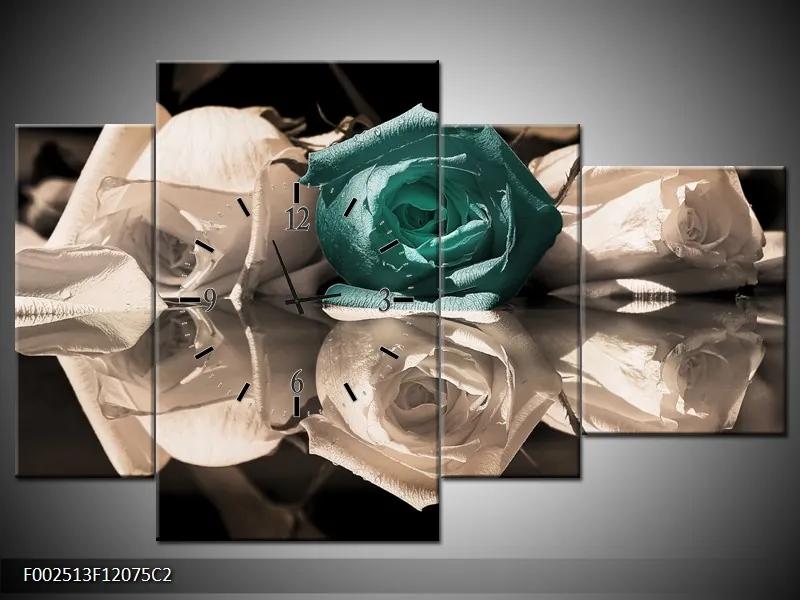 Obraz tyrkysové růže v obrazu (120x75 cm), 40 dalších rozměrů
