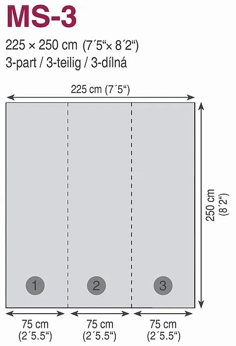 DIMEX | Vliesová fototapeta na zeď obklad stěny MS-3-0175 | 225 x 250 cm | šedá