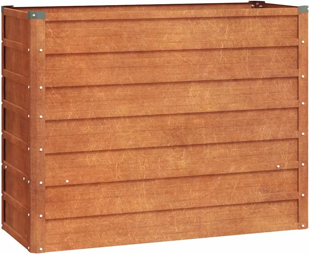Zahradní vyvýšený záhon rezavý 100 x 40 x 77 cm cortenová ocel 151951