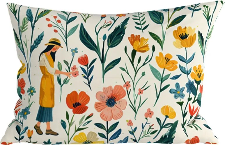 Polybavlněný povlak na polštář FLOVINA POLY 50x70 cm, barevný