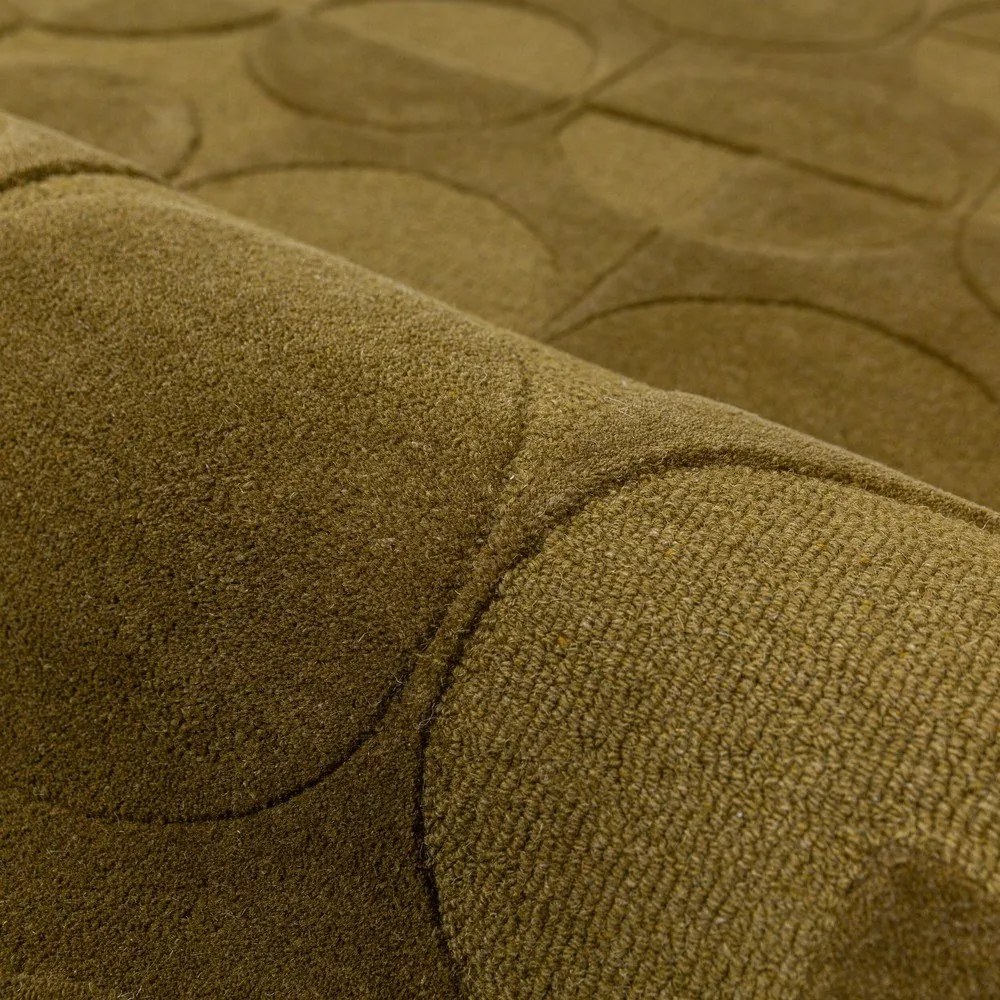 Tmavě zelený ručně tkaný vlněný koberec 120x170 cm Gigi – Flair Rugs