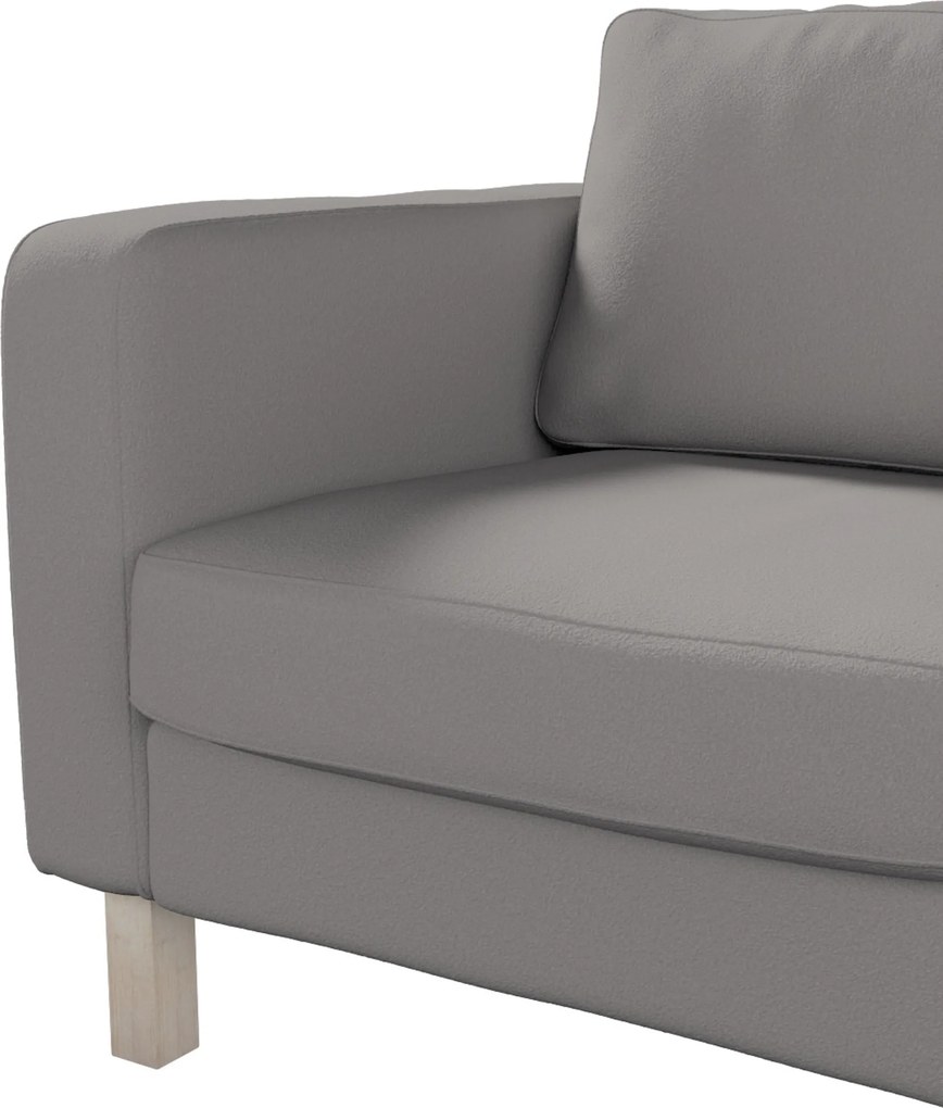 Potah na křeslo IKEA Karlstad, krátký barva béžová látka pletený vzor