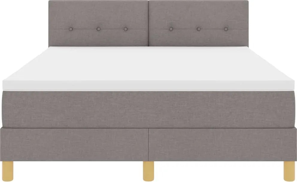 Postel s boxspringem s polštářem Taupe 140 x 190 cm textil 3338920