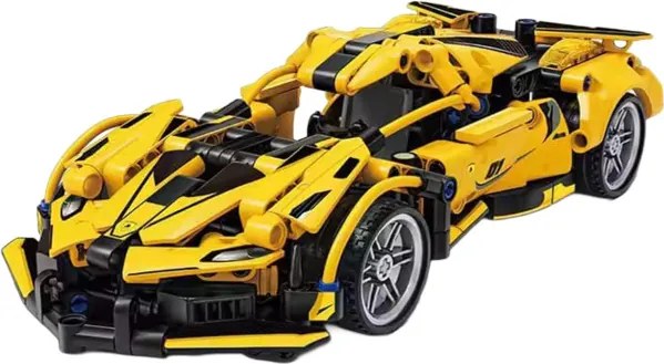 Stavebnice auta SUPERCAR No.J2012 žlutá - 422 dílků